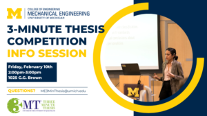 ME 3-Minute Thesis Info Session – Mechanical Engineering