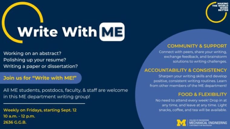 Write with ME! – Mechanical Engineering